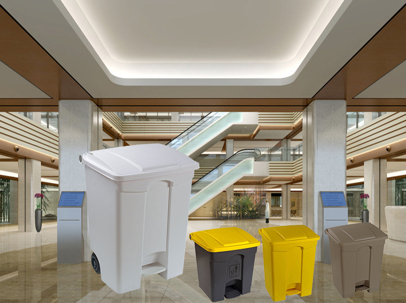 High Quality PP Plastic Fireproof Garbage Can with Foot Pedal ...